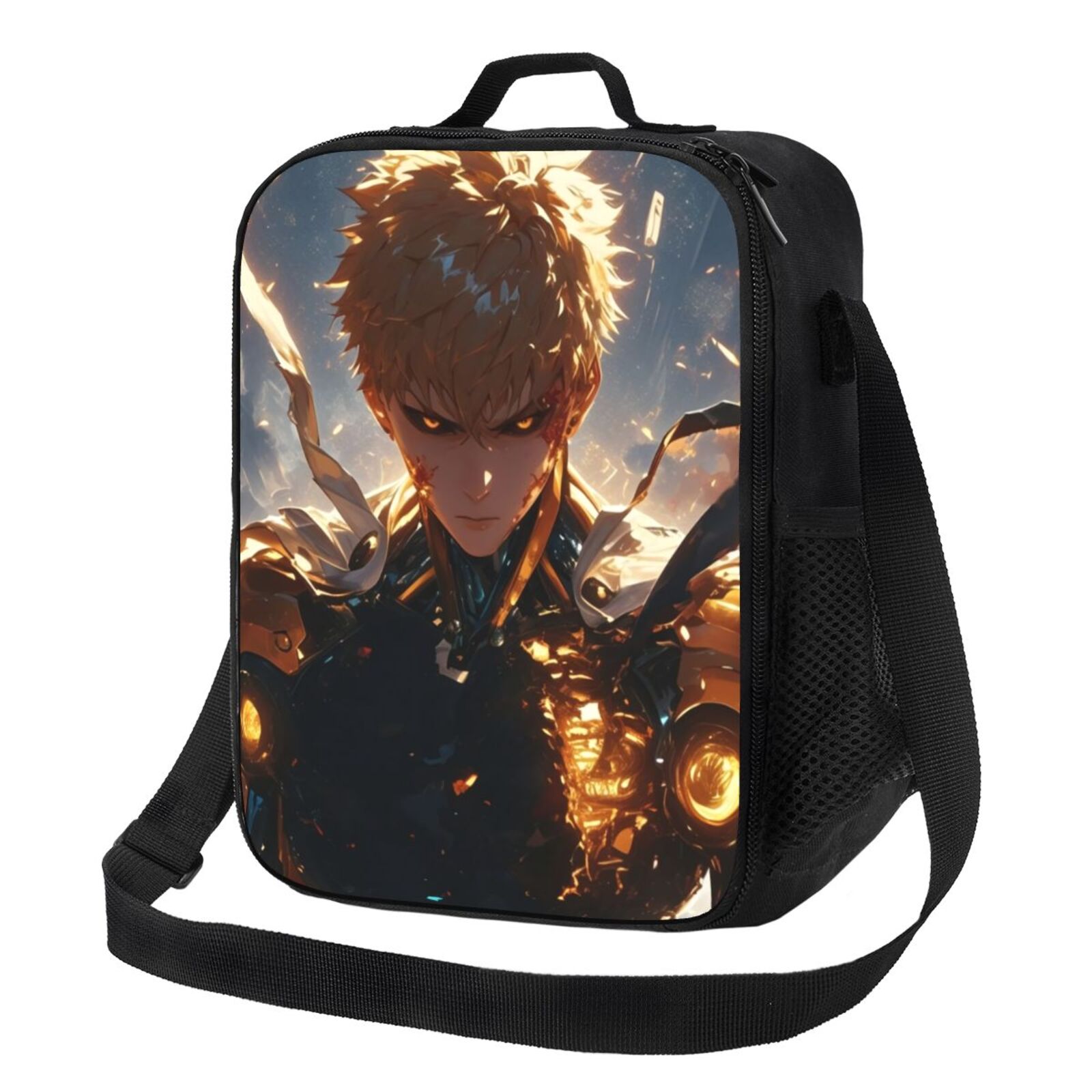 One Punch Man Scream Lunch Bag, Insulated Lunch Box, Reusable With Side ...