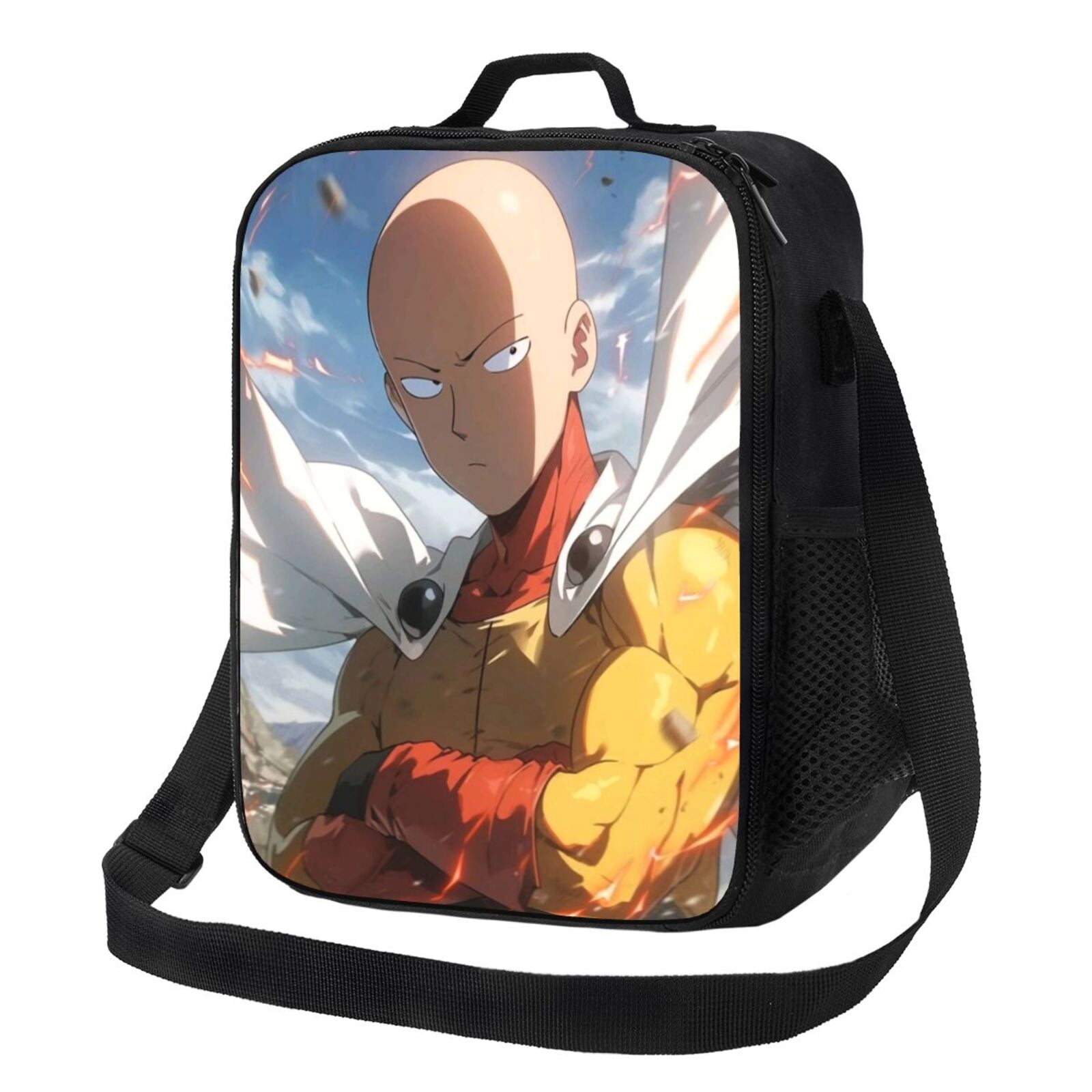 One Punch Man Scream Lunch Bag, Insulated Lunch Box, Reusable With Side ...