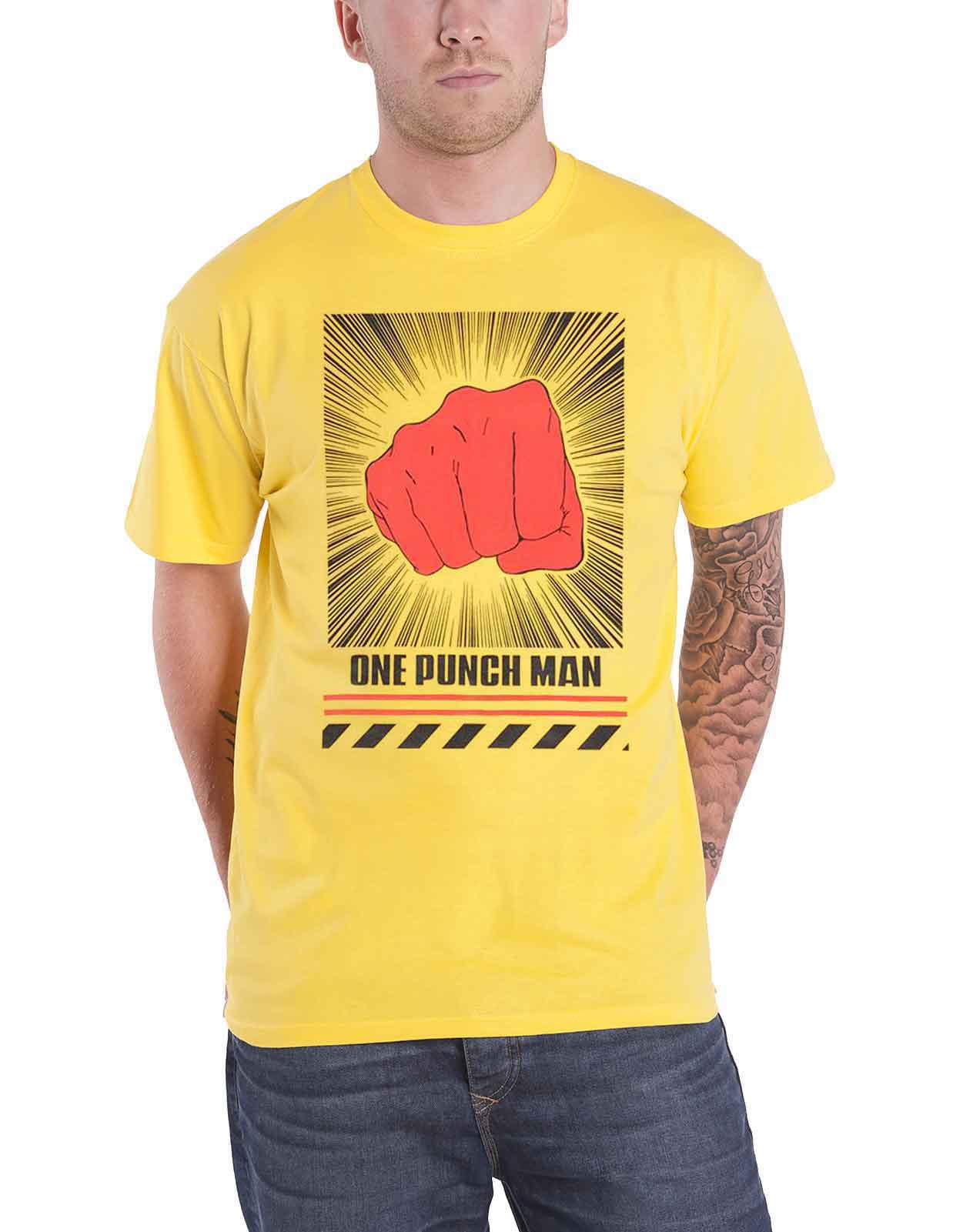 One Punch Man T Shirt The Punch Logo new Official Mens Yellow - Walmart.com