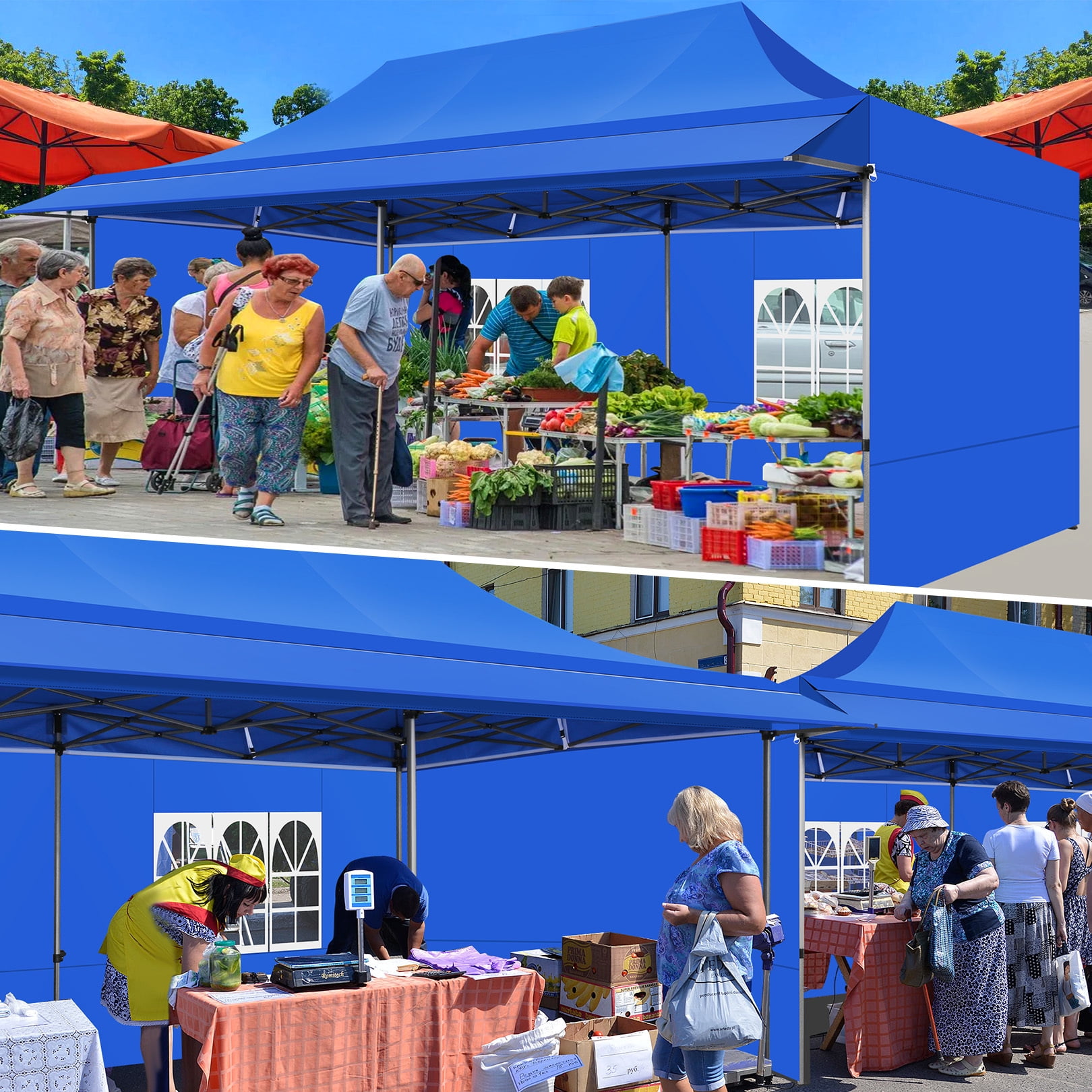 One-Push Setup Revolutionary Easy-to-Use Outdoor Canopy - Slate Blue ...