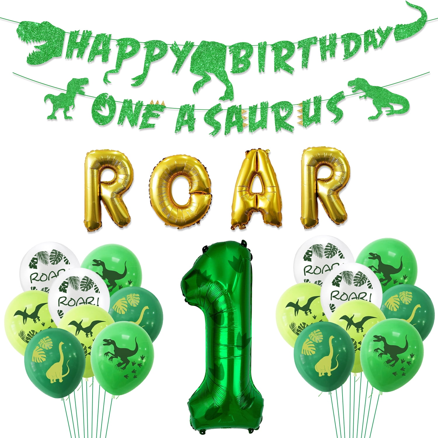 One A Saurus Birthday Decorations, Dinosaur 1st Birthday Decorations ...