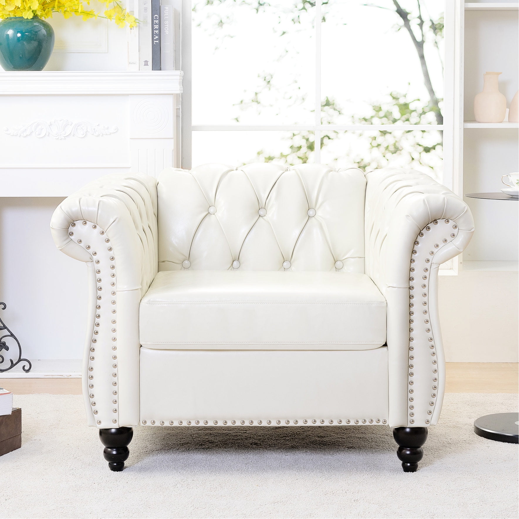 One - Seater Sofa / Foam Backrest, Sturdy Wood Structure / For ...