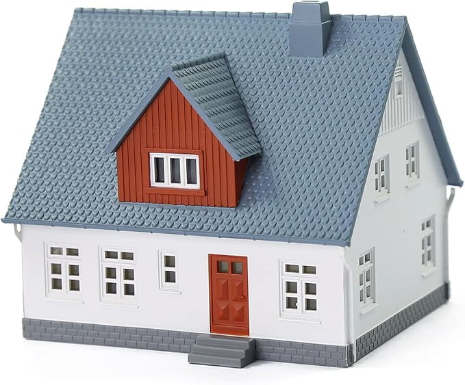 One Set N Scale 1:160 Model Village House Assembled Model Architectural ...