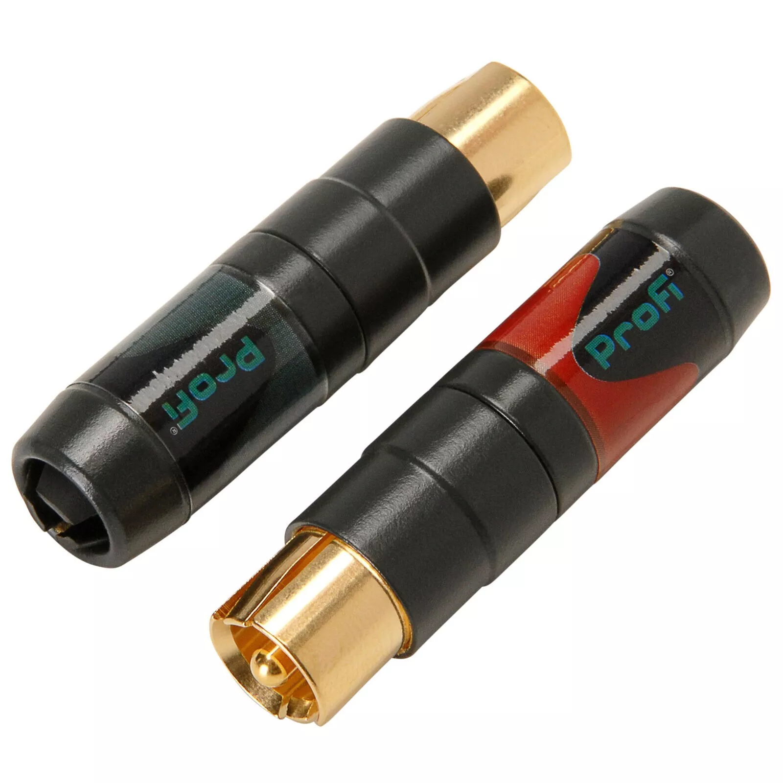 (One Set) Neutrik NF2C-B/2 Professional Phono RCA Plugs Marked Red and ...