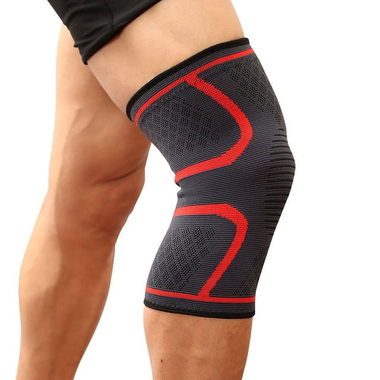 One Set Of 2 Compression Knee Brace Support Sports Sleeve Arthritis ...
