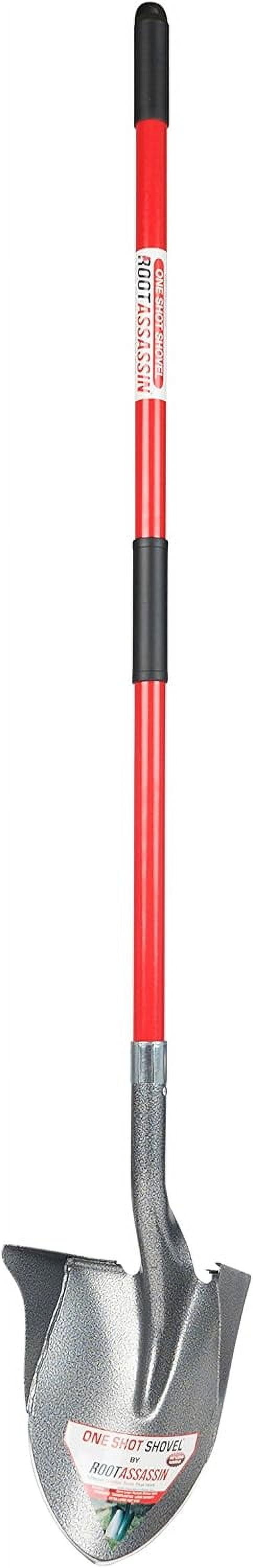 One Shot Garden Shovel - 60" Straight Handle Winged Back Shovel, Dig ...