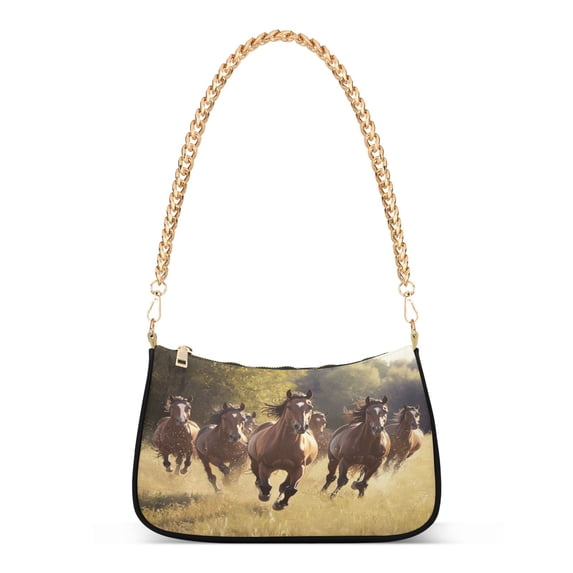 One Shoulder Chain Handbag 7.1x11x2.8in Women's Hobo Handbags Tote ...