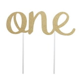 One Side First Birthday Cake Topper One Birthday Cake Decorations Gold ...