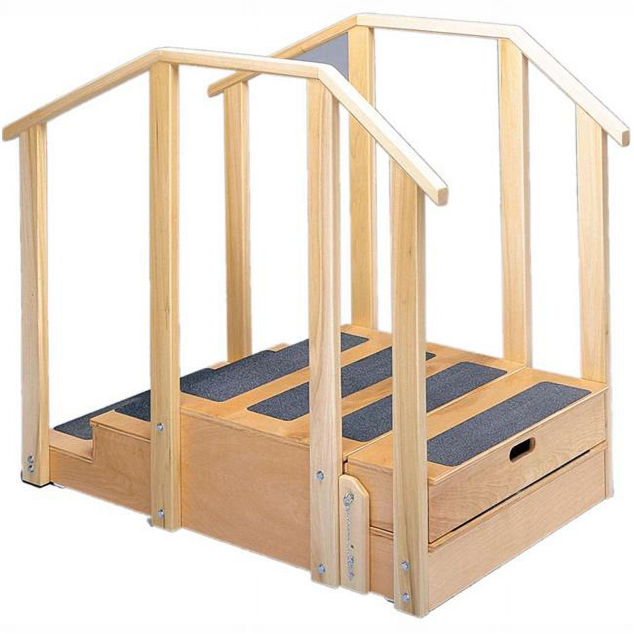 One-Sided Compact Training Stairs with Platform - 55 x 30 x 40 in ...