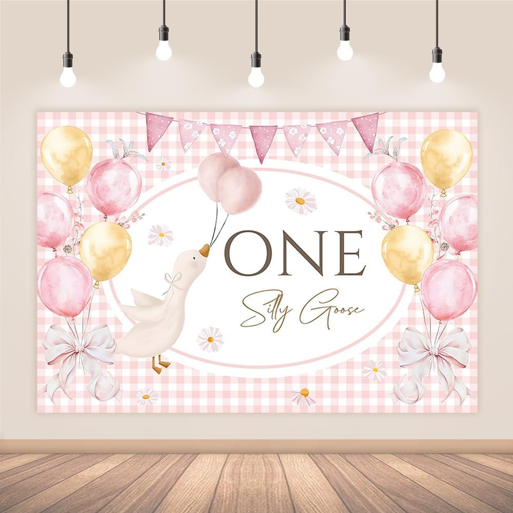 One Silly Goose Backdrop for Girls Decorations Our Little Goose is ...