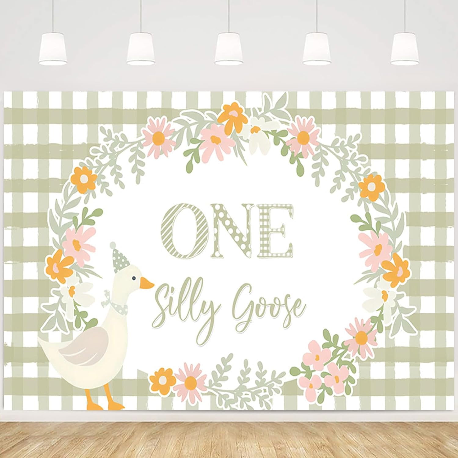 One Silly Goose Backdrop Silly Goose 1st Birthday Decorations for Boy ...