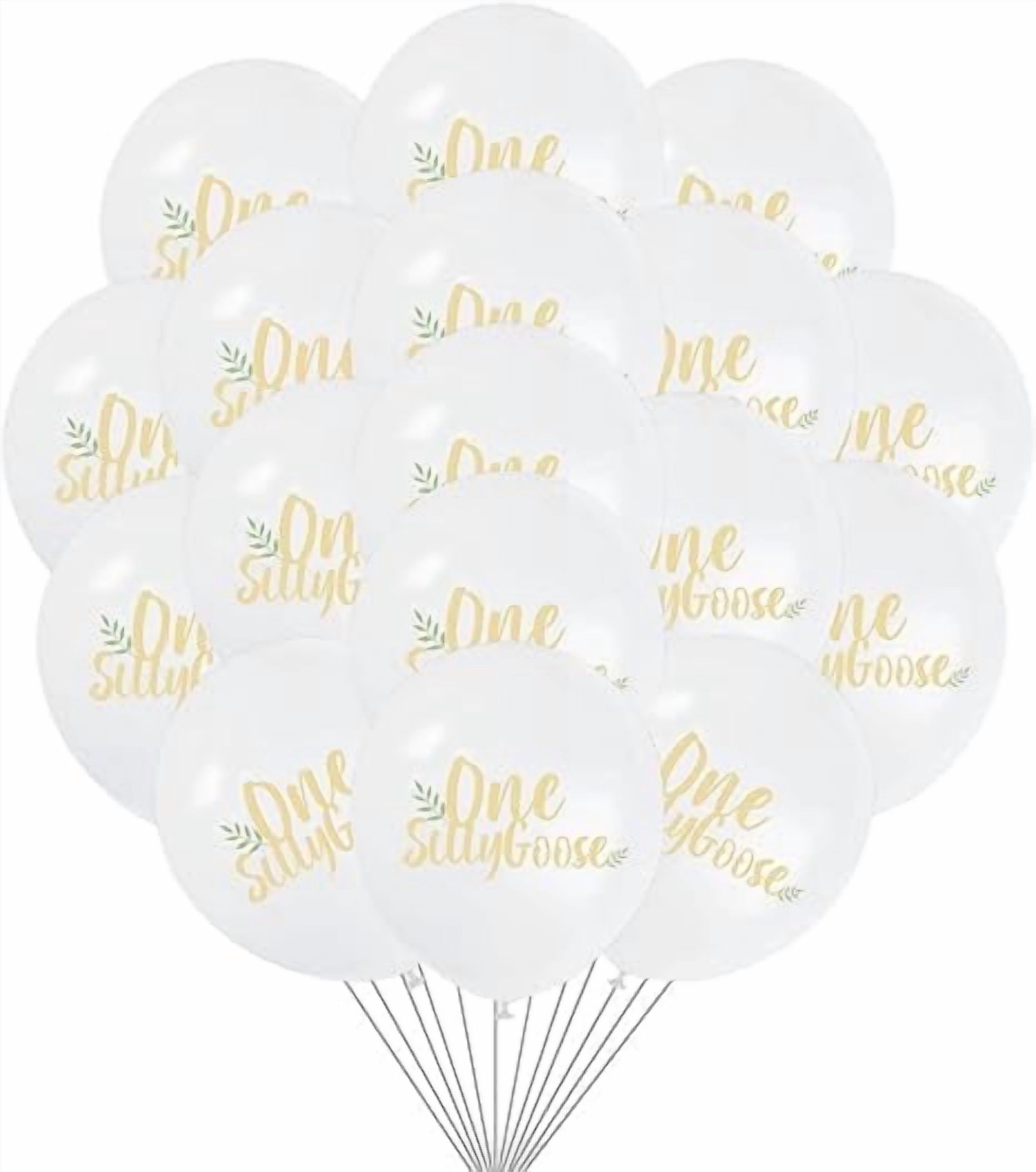 One Silly Goose Balloons, Goose Themed Birthday Party Decorations White ...