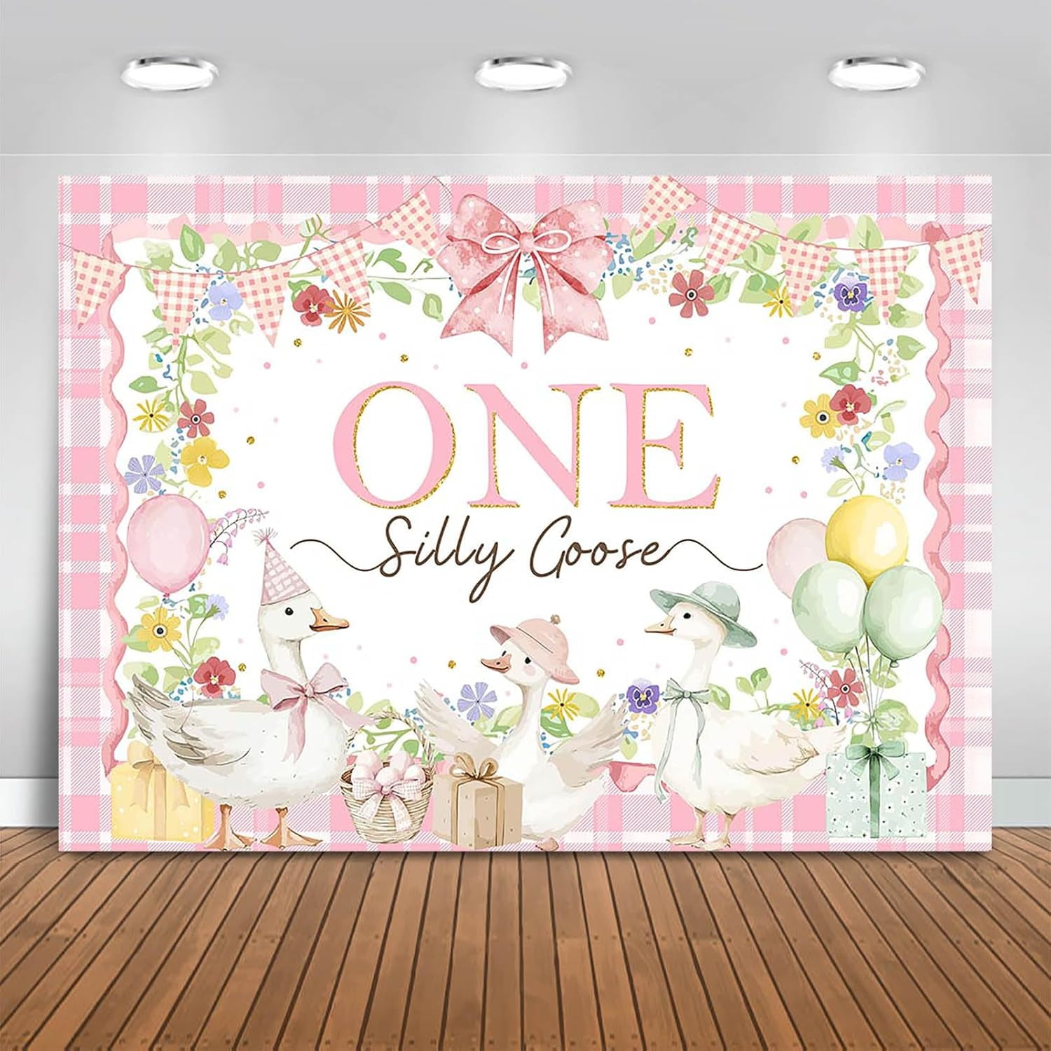 One Silly Goose Birthday Backdrop Goose 1st Birthday Photography ...