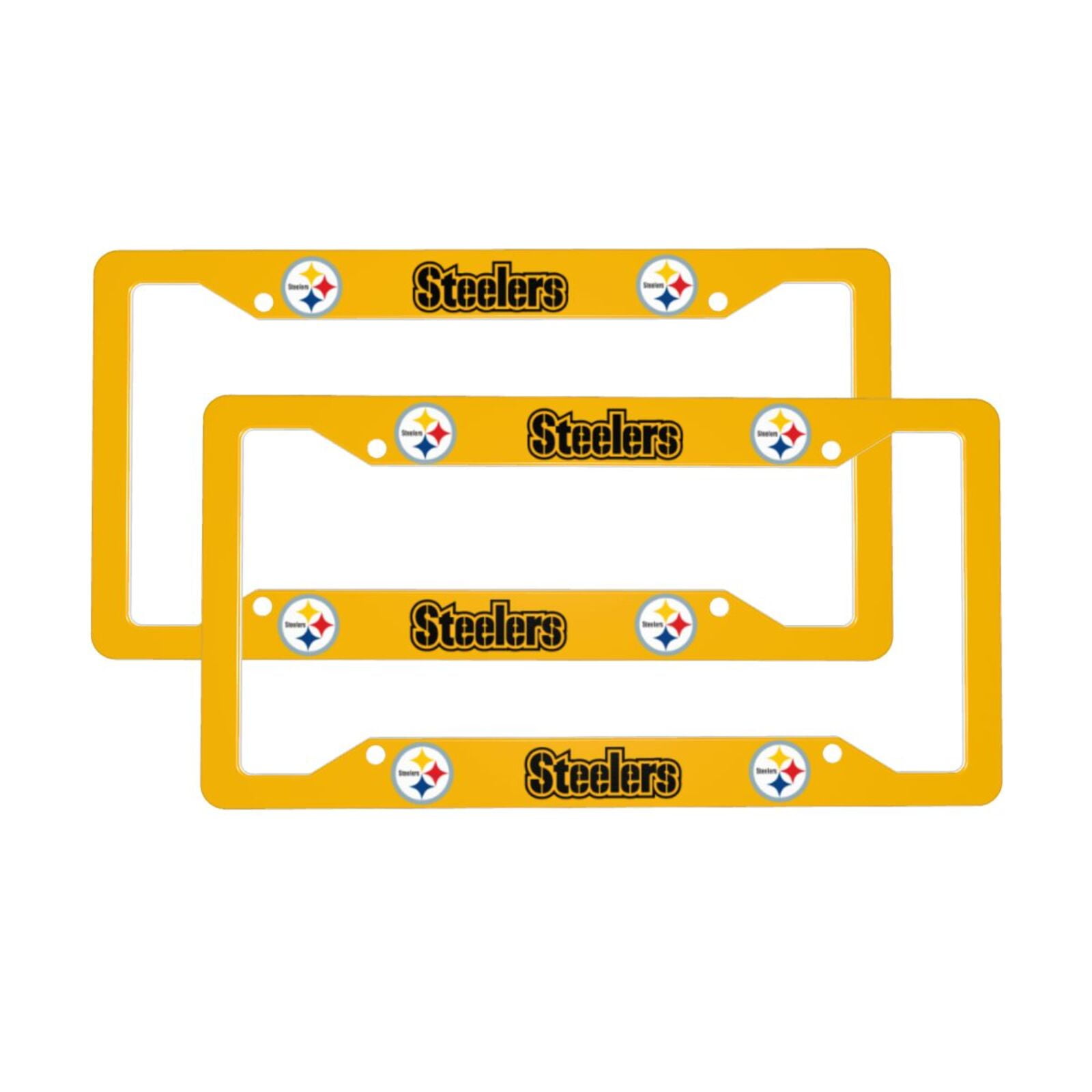 One Size Aluminum Car License Plate Frame Steelers Team Elements Car ...