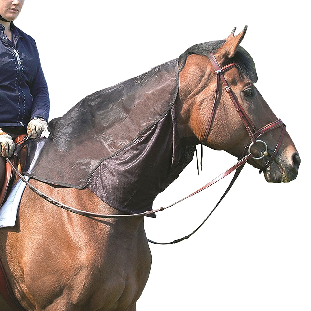 One Size Cashel Quiet Ride Hood Guard Neck Bug Horse Guard Shield Black ...