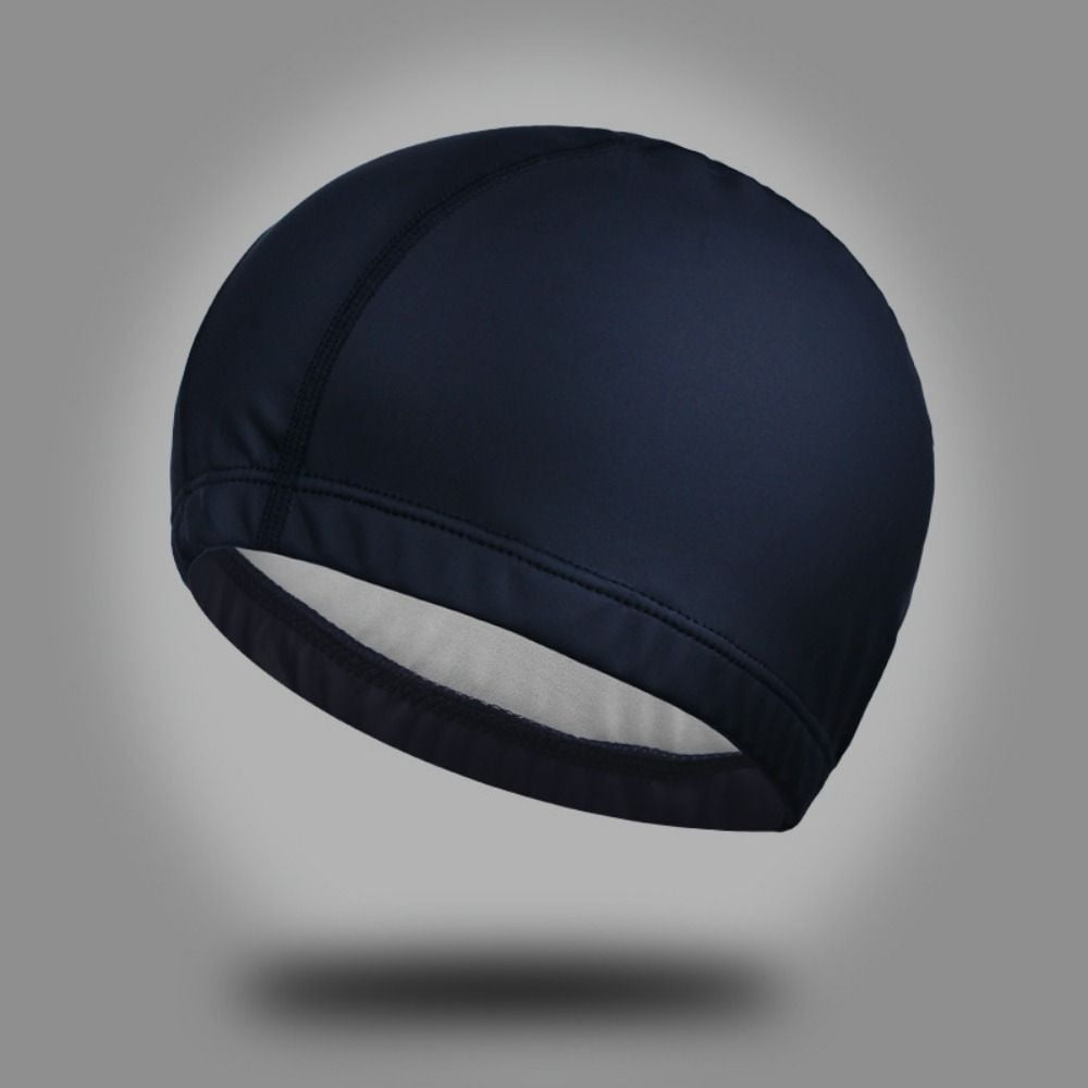 One Size Fits All Solid Color Waterproof High Elastic Swimming Caps ...