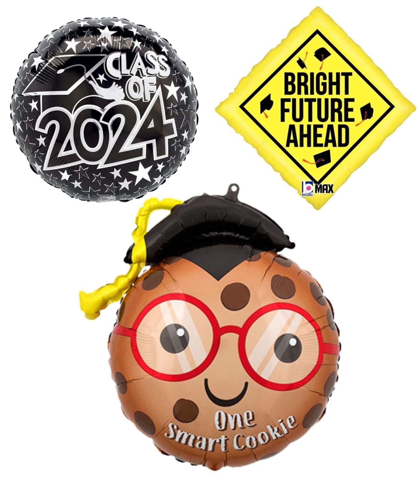 C & S Party Supply Balloons Mylar Graduation, 3 Pieces - Walmart.com