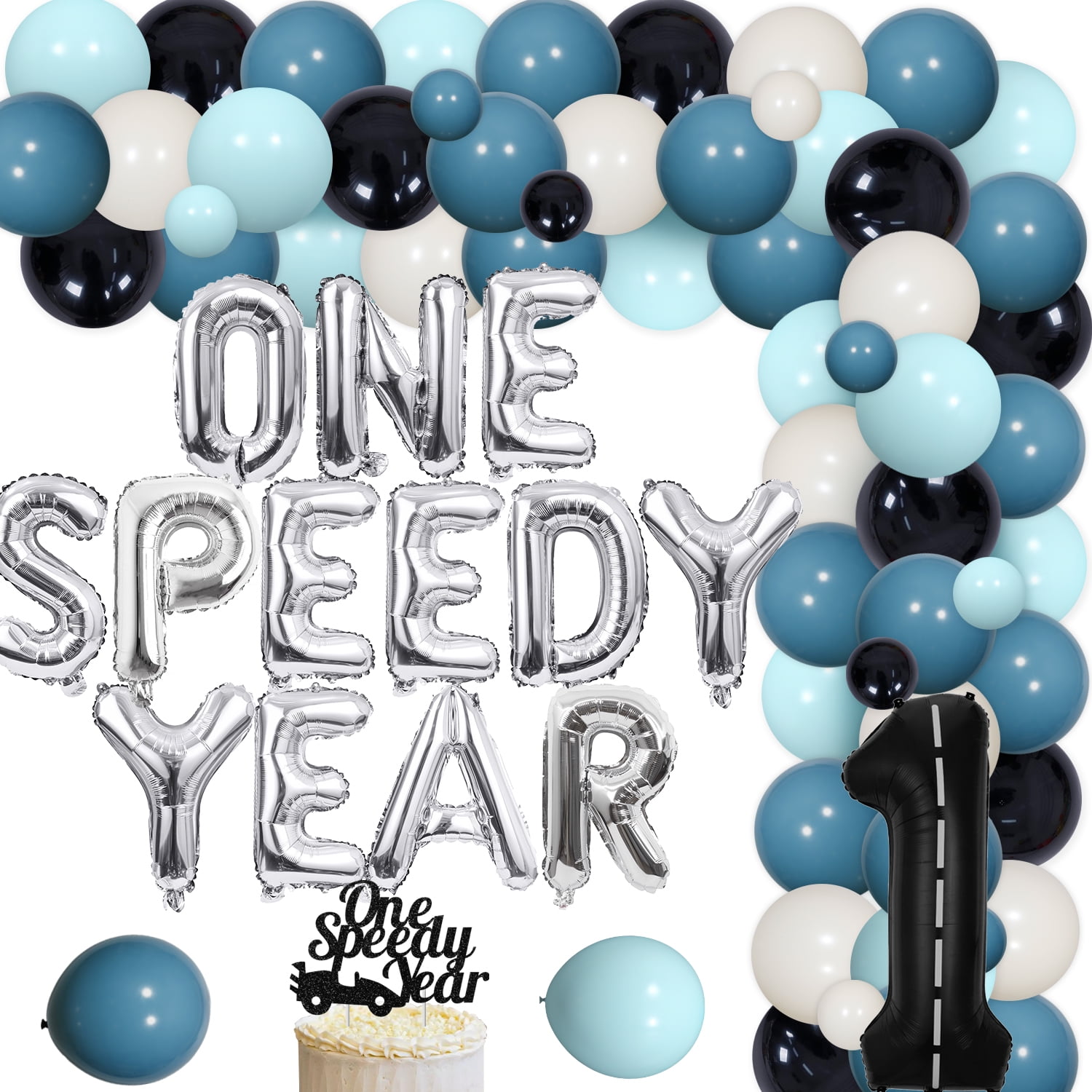 One Speedy Year Racing Theme Birthday Party Decorations, Boys 1st ...