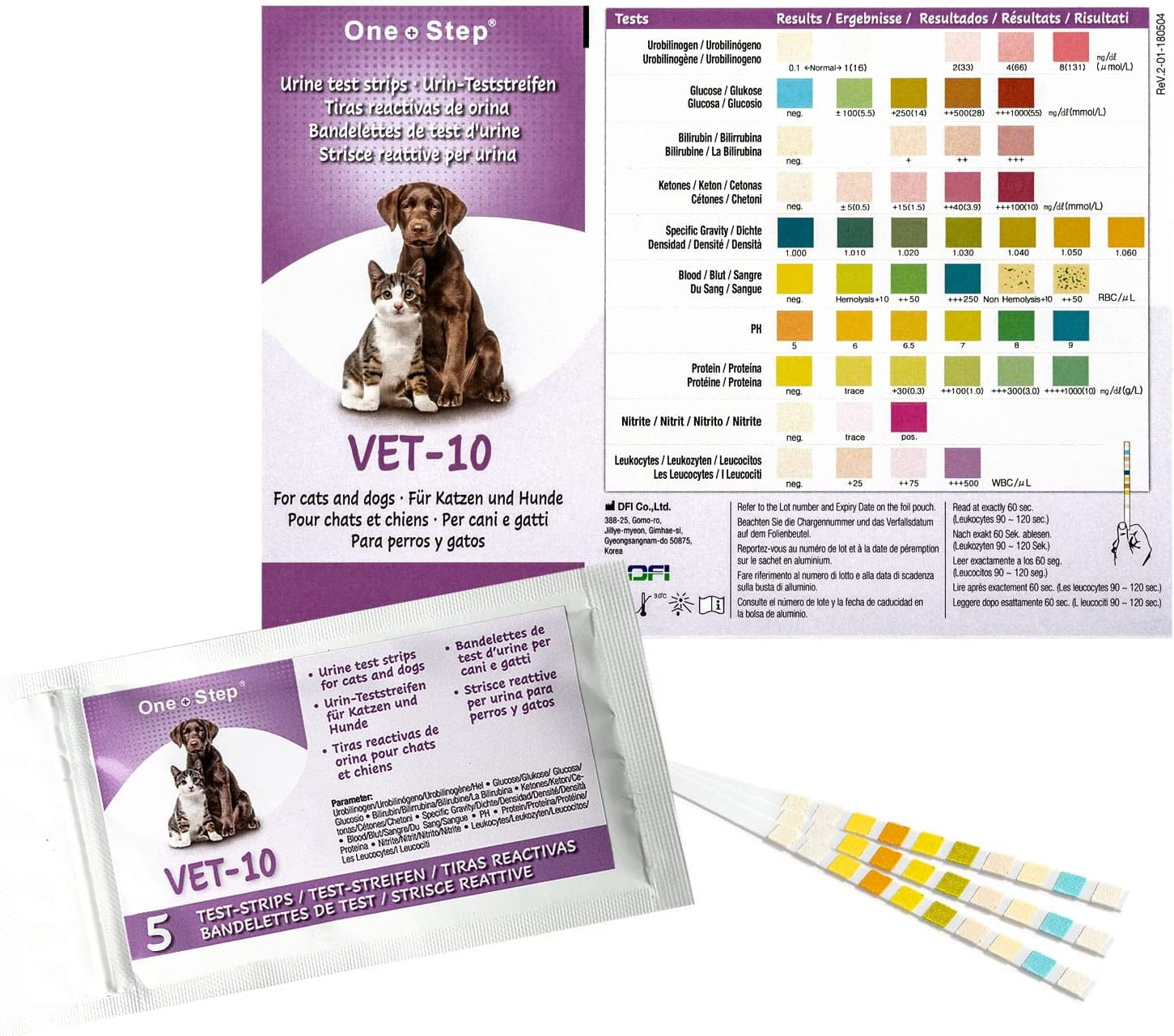 One Step Pet Urine Testing Strips, 5 x 10 Parameter Tests - Walmart.com