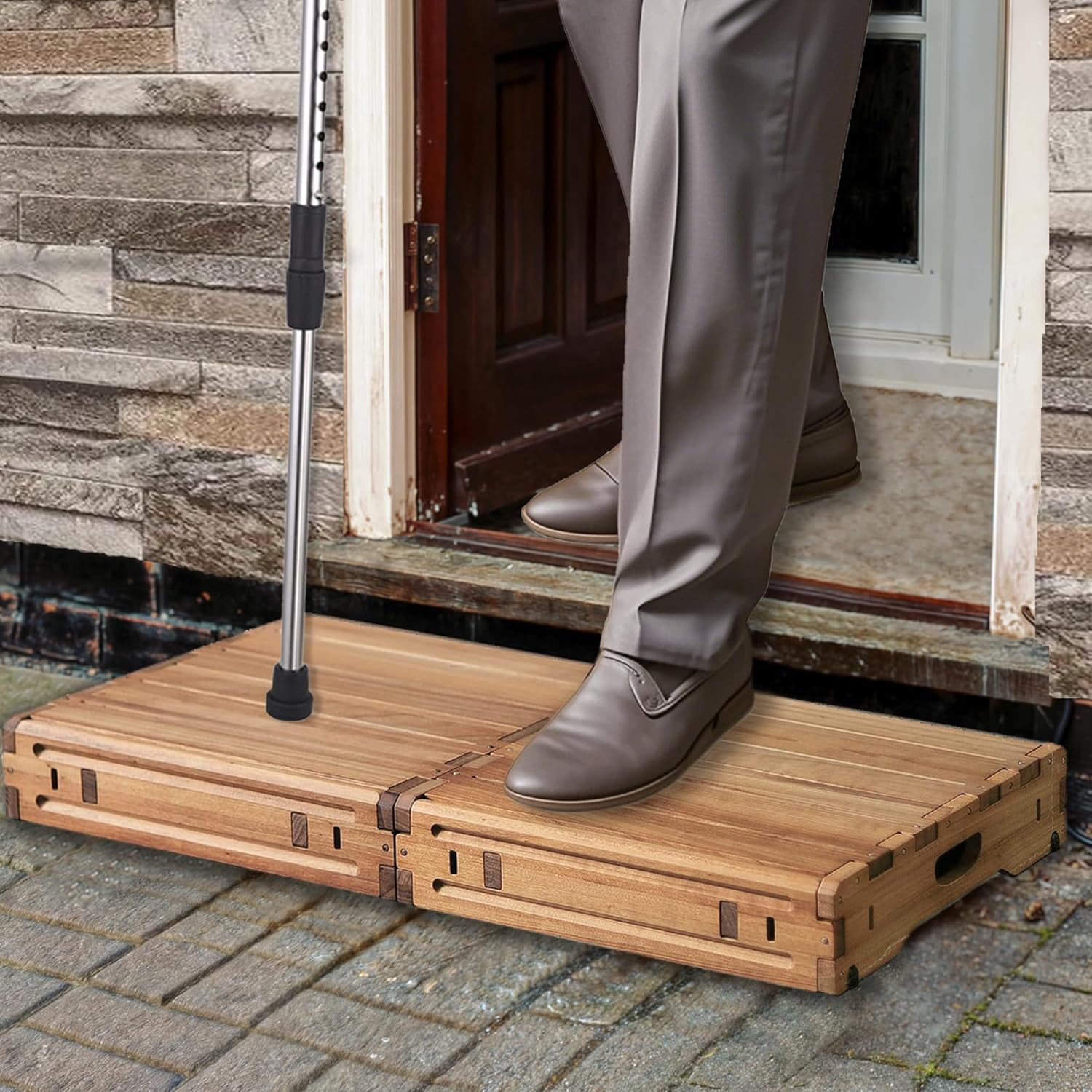 One Step Stool for Elderly Wooden Platform Wooden Step Tool High Riser ...