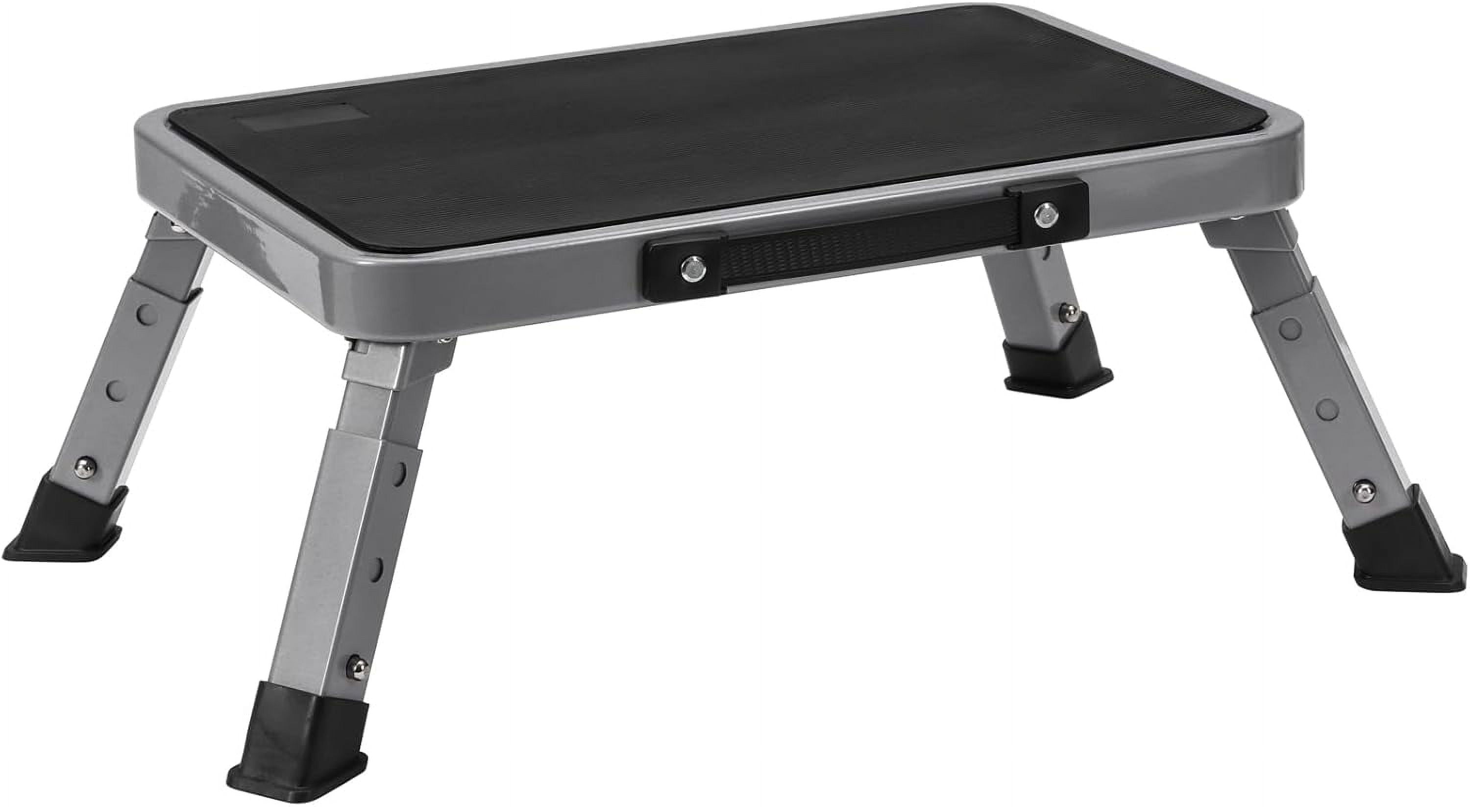 One Step Stool, Height-Adjustable Lightweight Portable Folding Small ...