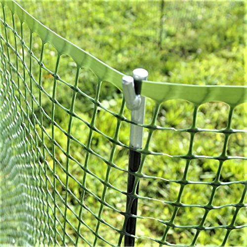 One Step Temporary Fencing KIT–50 Foot x 36"–8 Green Posts–No Tools ...