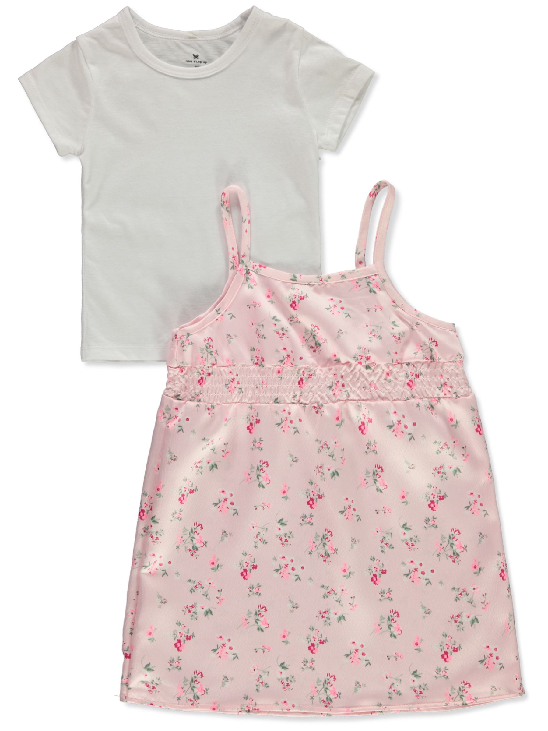 One Step Up Girls' 2-Piece Dress Set - pink, 6x (Little Girls ...