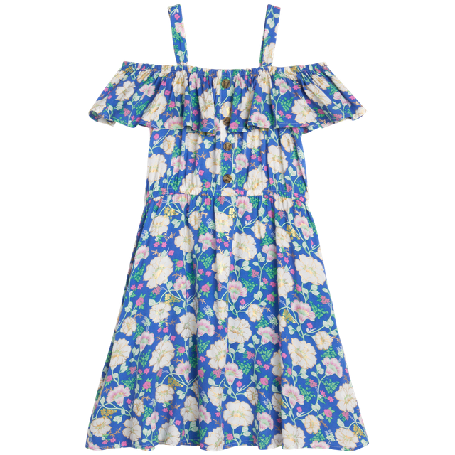 One Step Up Girls' Dress - Lightweight Short Sleeve Boho Challis ...