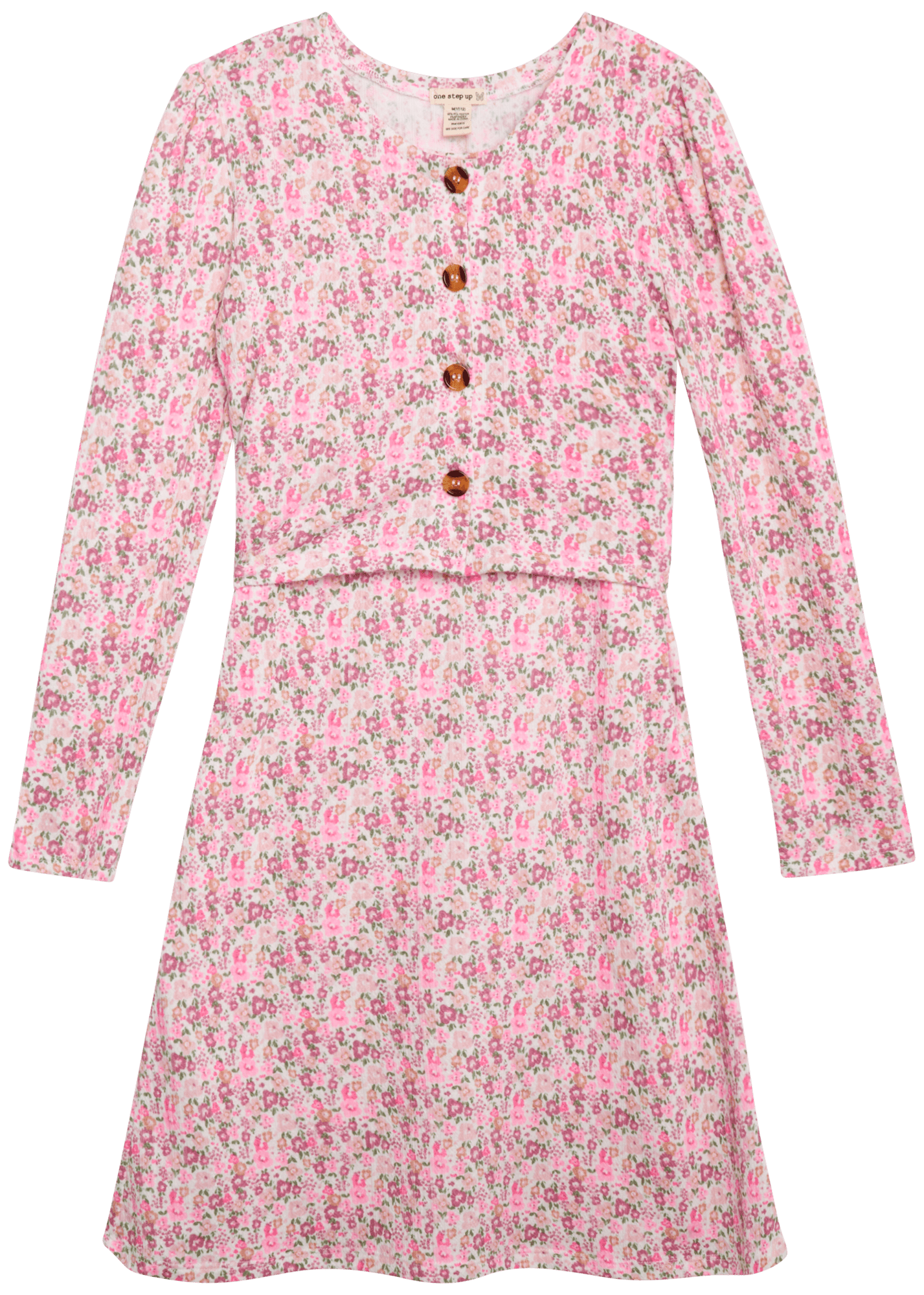 One Step Up Girls' Dress Set - 2 Piece Super Soft Ribbed Cardigan ...