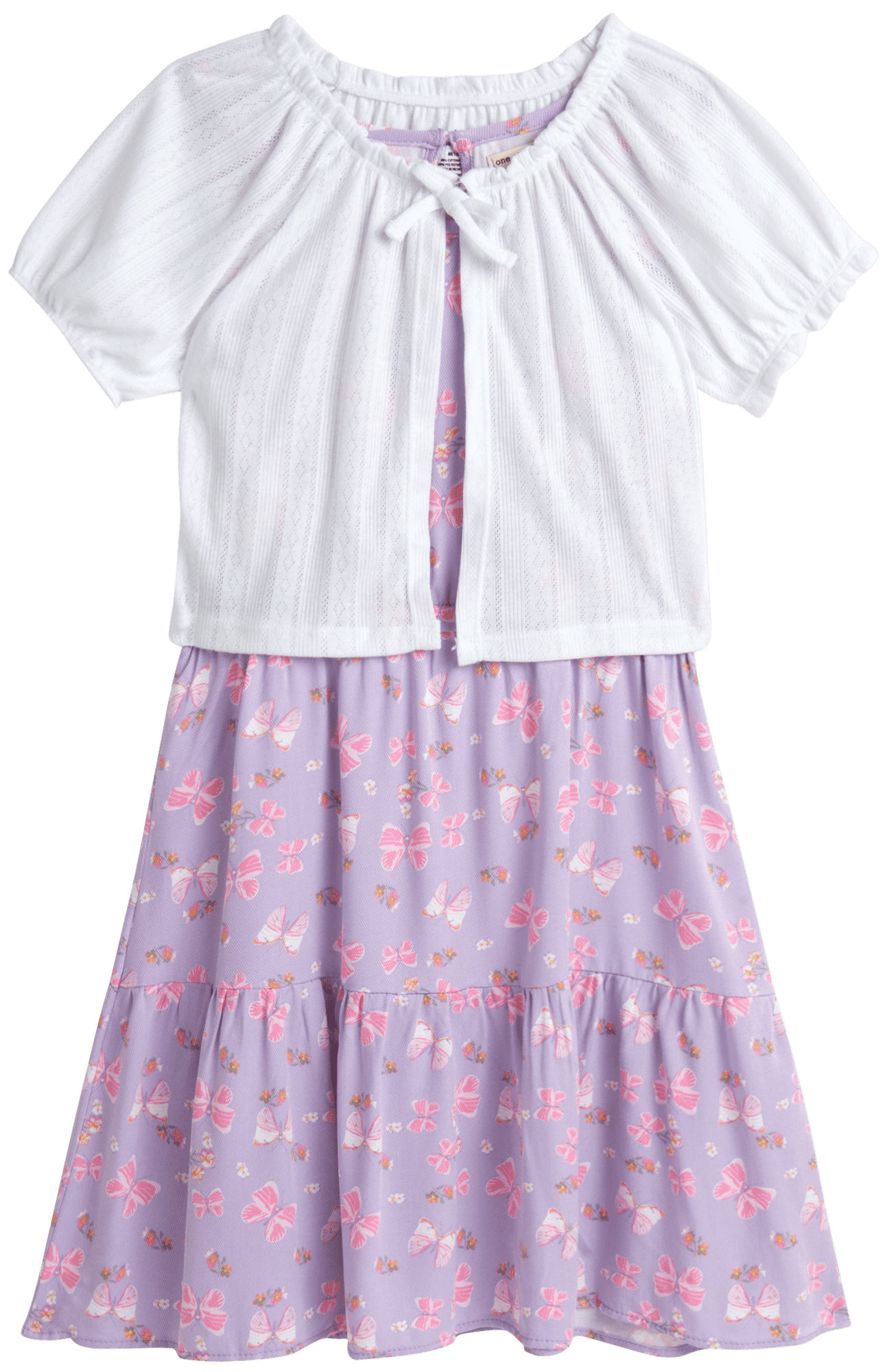One Step Up Girls' Dress Set - 2 Piece Super Soft Ribbed Cardigan ...