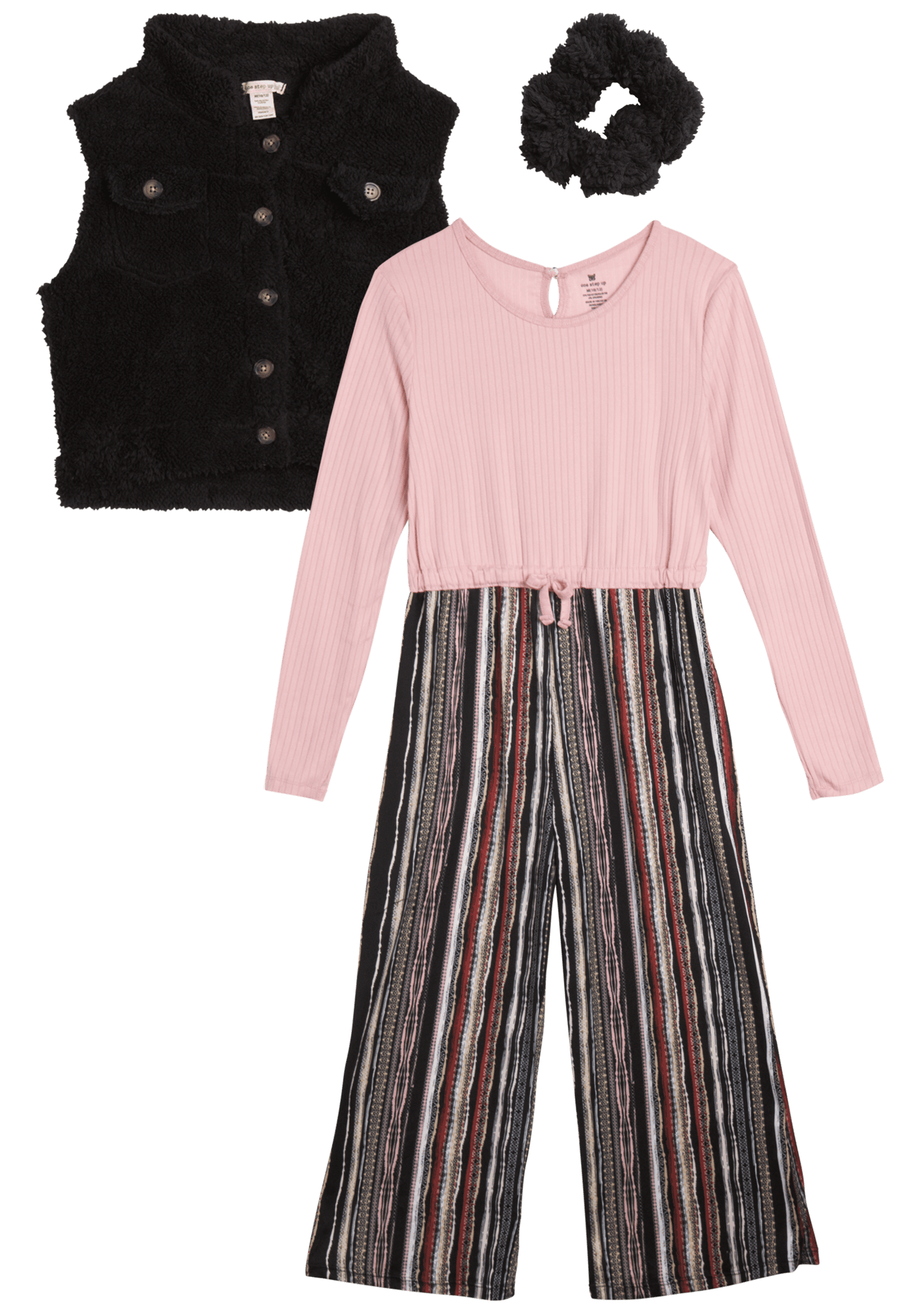 Cute Clothes to Wear: One Step Up 2-Piece Girls' Sherpa Fleece Vest & Jumpsuit Set, Age 7-12 ...