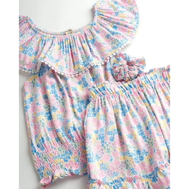 One Step Up Girls' Skirt Set - 2 Piece Twill Skirt and Crop Top with ...