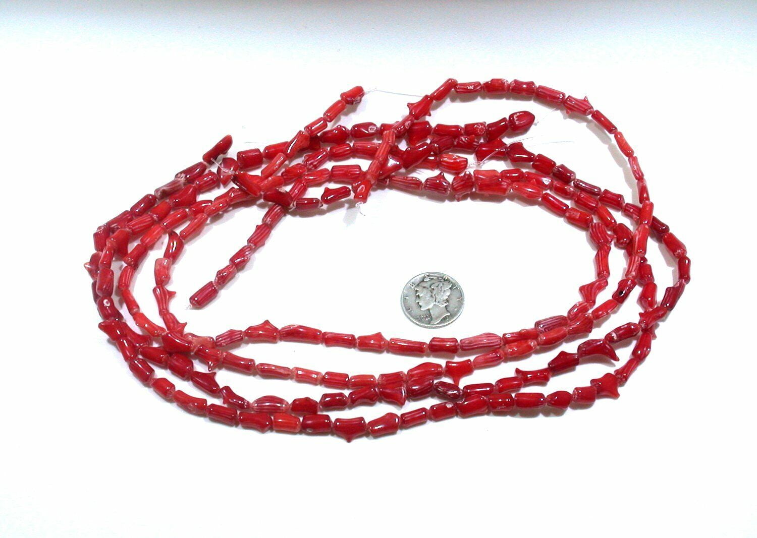 One Strand 16 Inch Red Coral Strand Beads Gem Stone Gemstone - Walmart.com