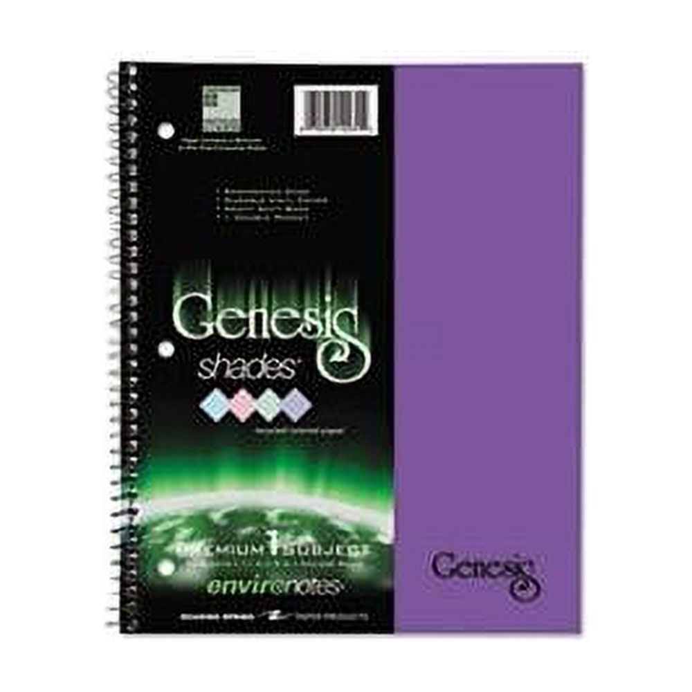 One Subject Genesis Shades Notebook, 11 X 8 1/2, College Rule, Purple, 34 Sheets - Walmart.com