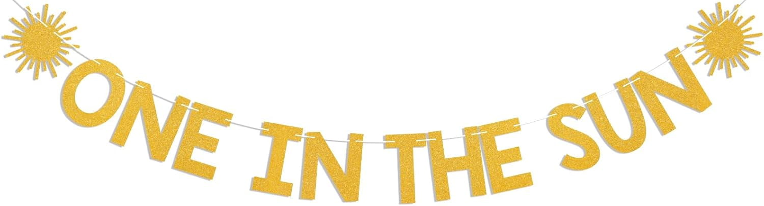 One In The Sun Banner - First Trip Around the Sun Banner, Boho Sunshine ...