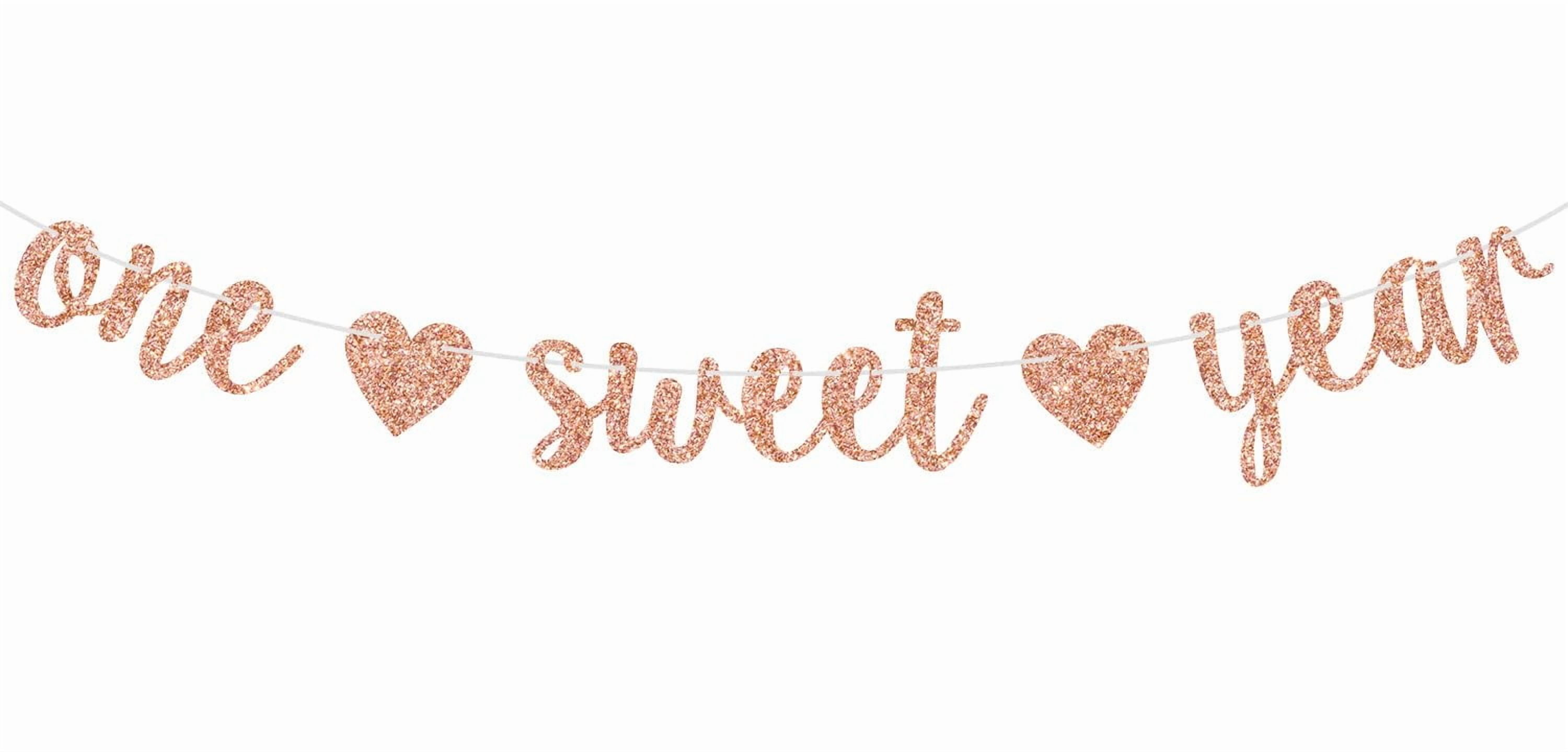 One Sweet Year Banner, First Birthday Anniversary Sign, Sweet One, Kids ...