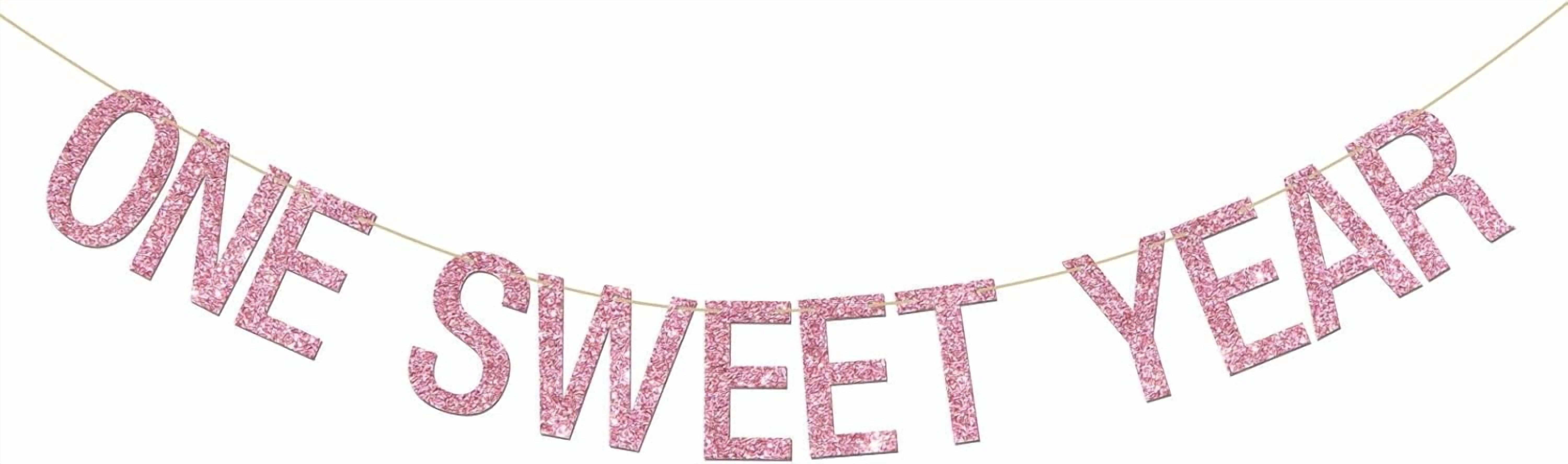 One Sweet Year Banner, Gender Reveal Party Bunting, Sweet First ...