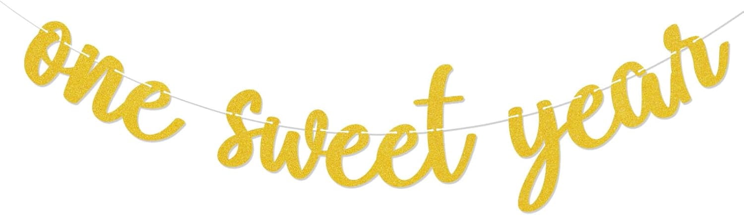 One Sweet Year Banner - Sweet One Sign, 1st Birthday Baby Shower Decor ...