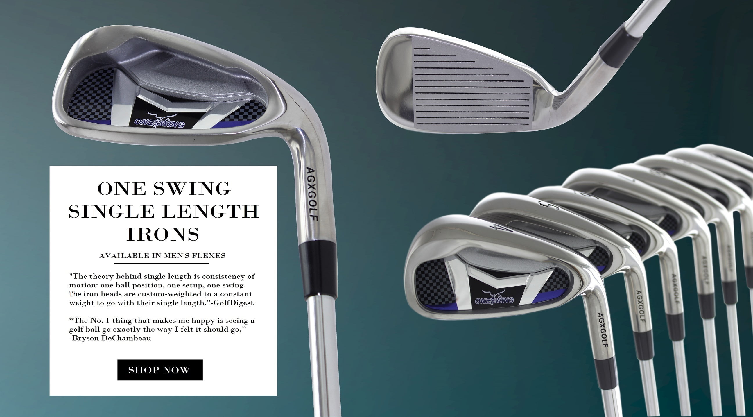 One Swing Same Length Men's Tour Game Improvement Stainless Steel Irons ...