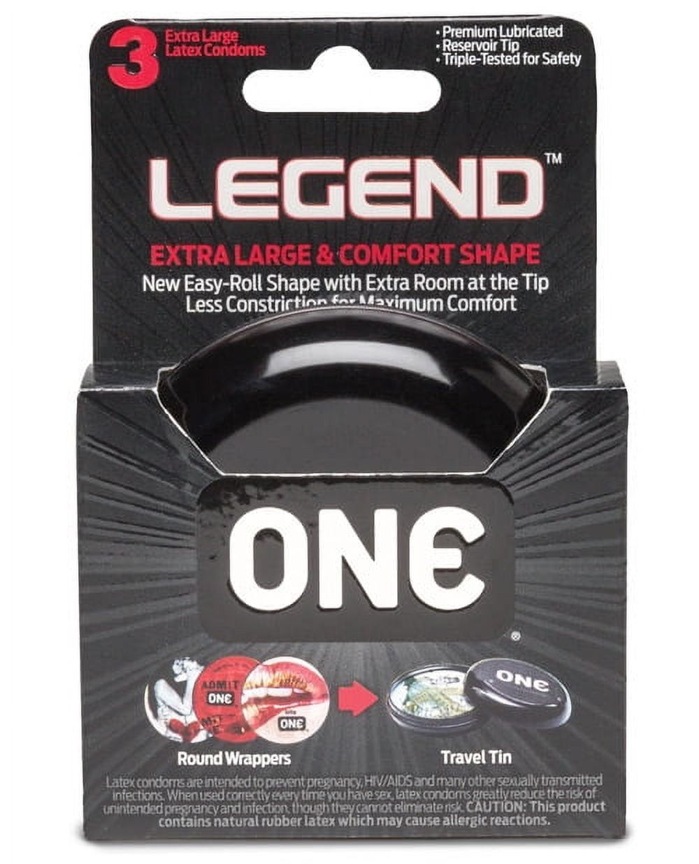 One The Legend XL Condoms - Box of 3 - Walmart.com