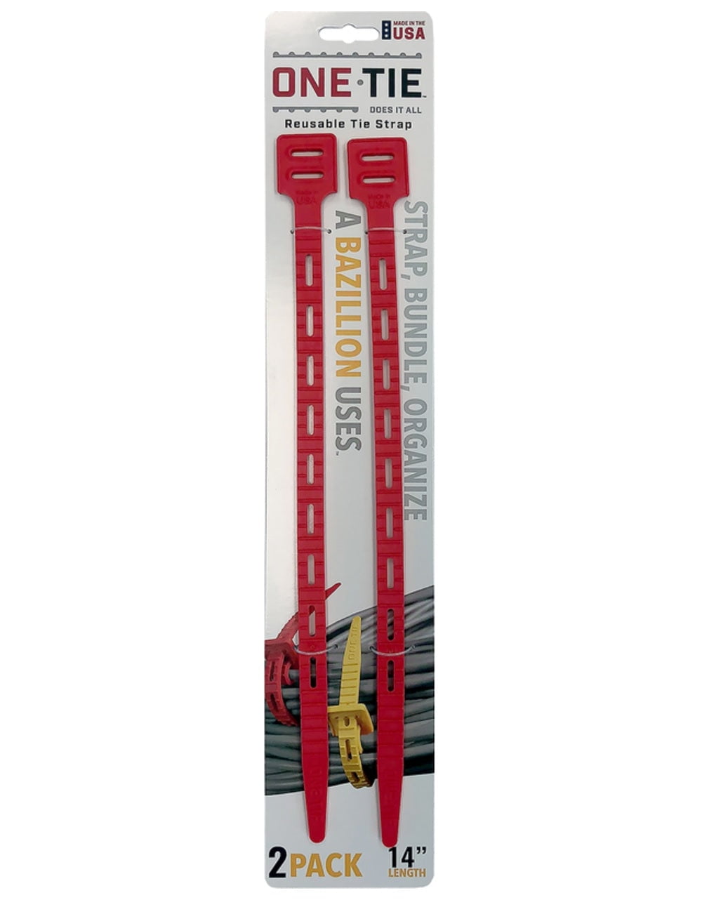 One-Tie TOT60022 Cable Tie Down Straps, Red, Each - Walmart.com