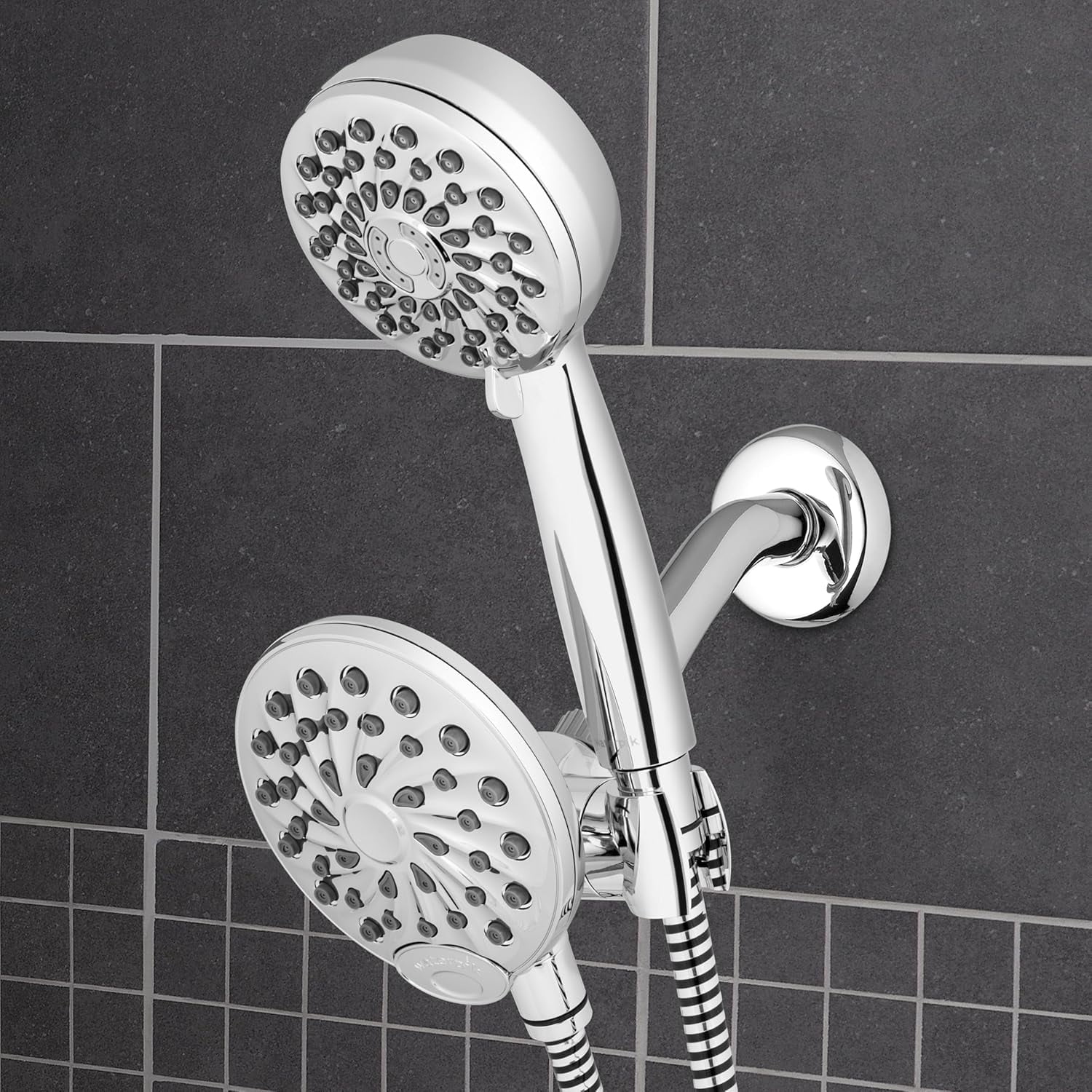 One-Touch Dual 2-in-1 Shower System With Rain Shower Head and 7-Mode ...