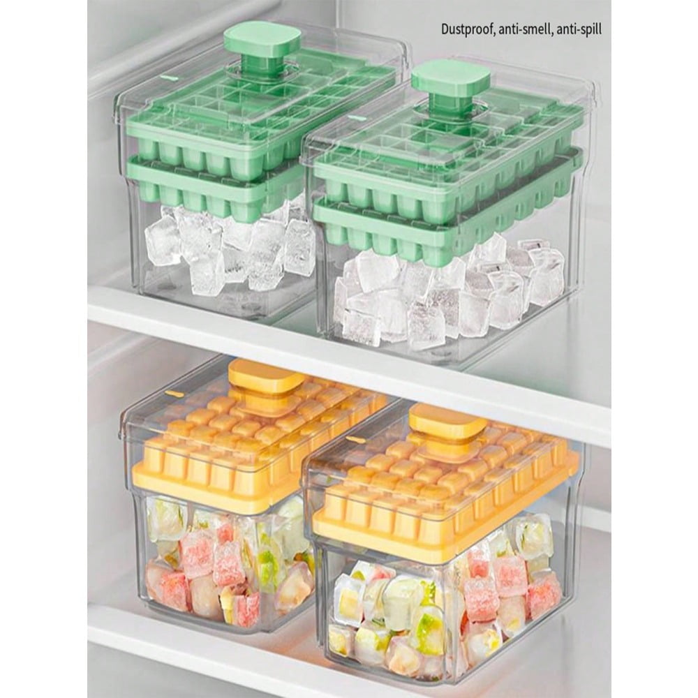 One-Touch Ice Cube Tray, Easy Release Ice Cube Maker, Home Use Fast ...