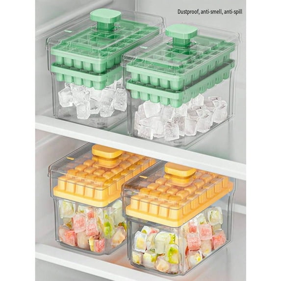 One-Touch Ice Cube Tray, Easy Release Ice Cube Maker, Home Use Fast ...