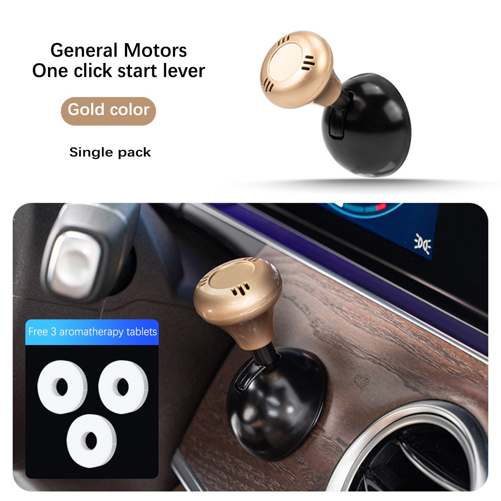 One Touch Start Gear Lever, 2024 New Metal Car One-Touch Start Button ...