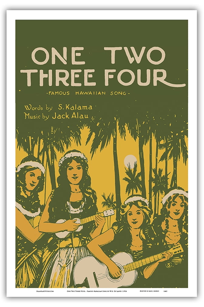 One Two Three Four - Famous Hawaiian Song - Words by S. Kalama - Music ...