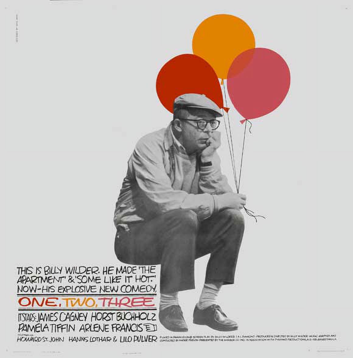 One Two Three - movie POSTER (Style A) (30" x 30") (1962) - Walmart.com