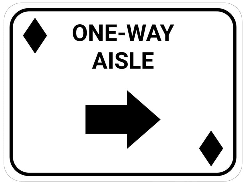 One Way Aisle Right Arrow Black Diamonds Casino Retro Metal Tin Signs ...