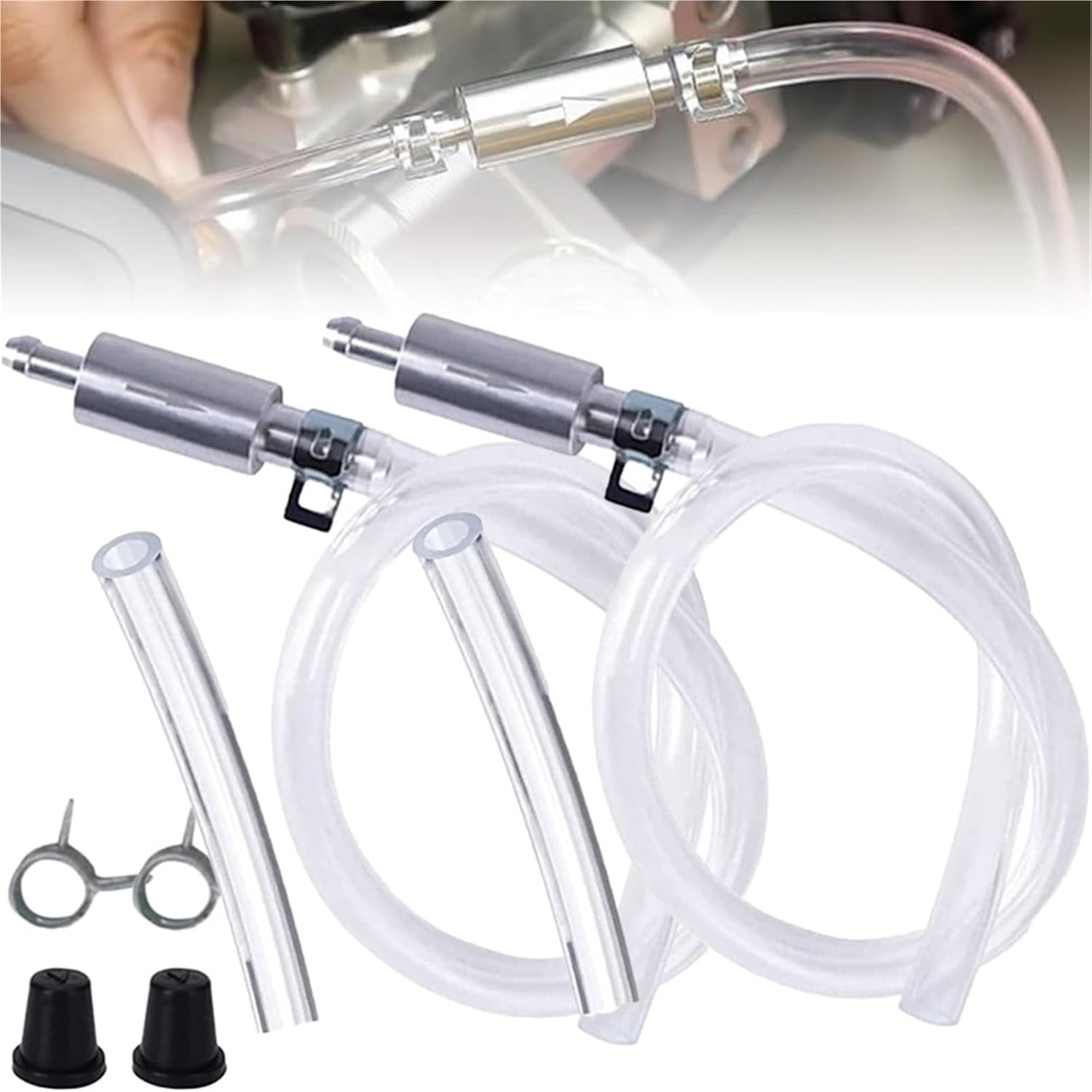 One Way Check Valve Tube Bleeding Tool Kit, Brake Bleeder Hose - One ...