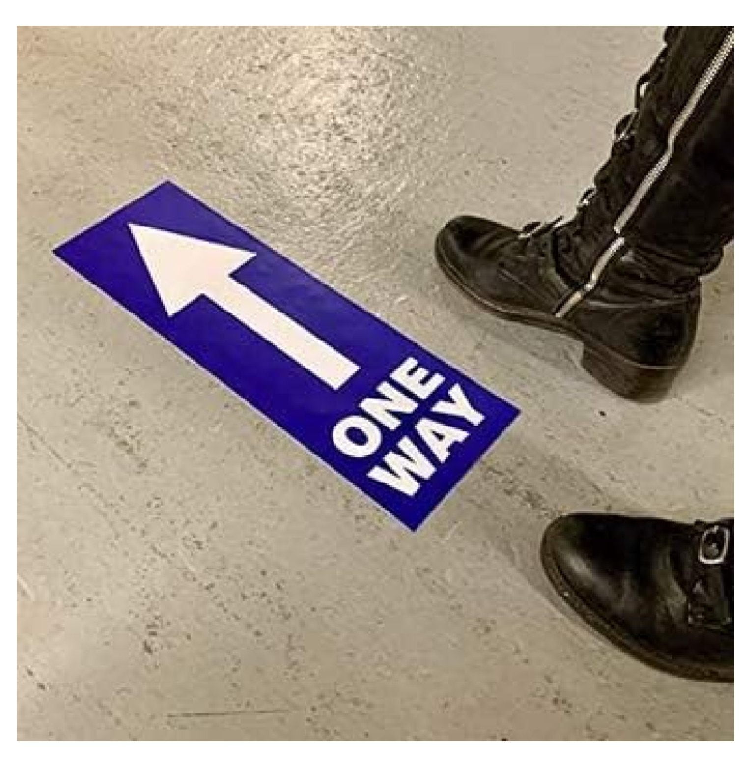 One Way Floor Decals - One Way Traffic Flow Floor Decals - Crowd ...